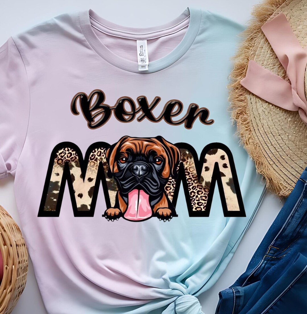 Boxer Mama PNG, Boxer Mom Png, Stacked, Dog Mom Life Png, Distressed ...