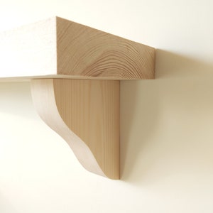 Wood Shelf Brackets (pair of 2) – Handmade Baltic Pine Corbels – Rustic ...