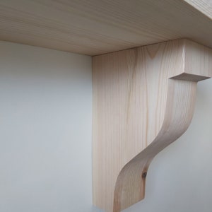One Pair Solid Wooden Brackets, Shelf Bracket, Handmade - Etsy