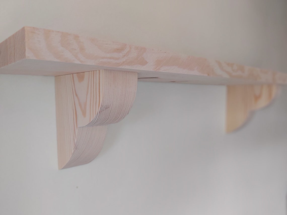 Wood Brackets 2x Handmade Massive Pine Unfinished Brackets - Etsy