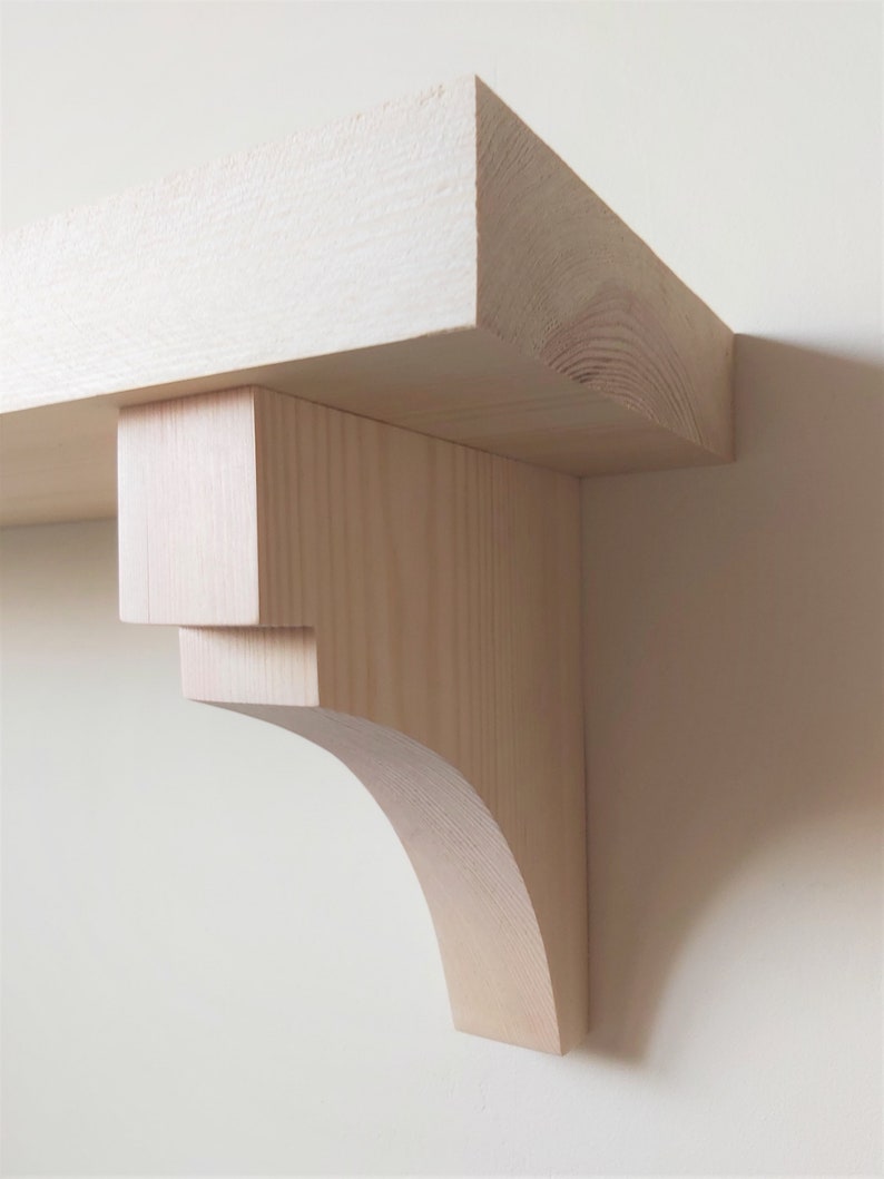 Wood Brackets 2x, Handmade Massive Pine Unfinished Brackets - Etsy