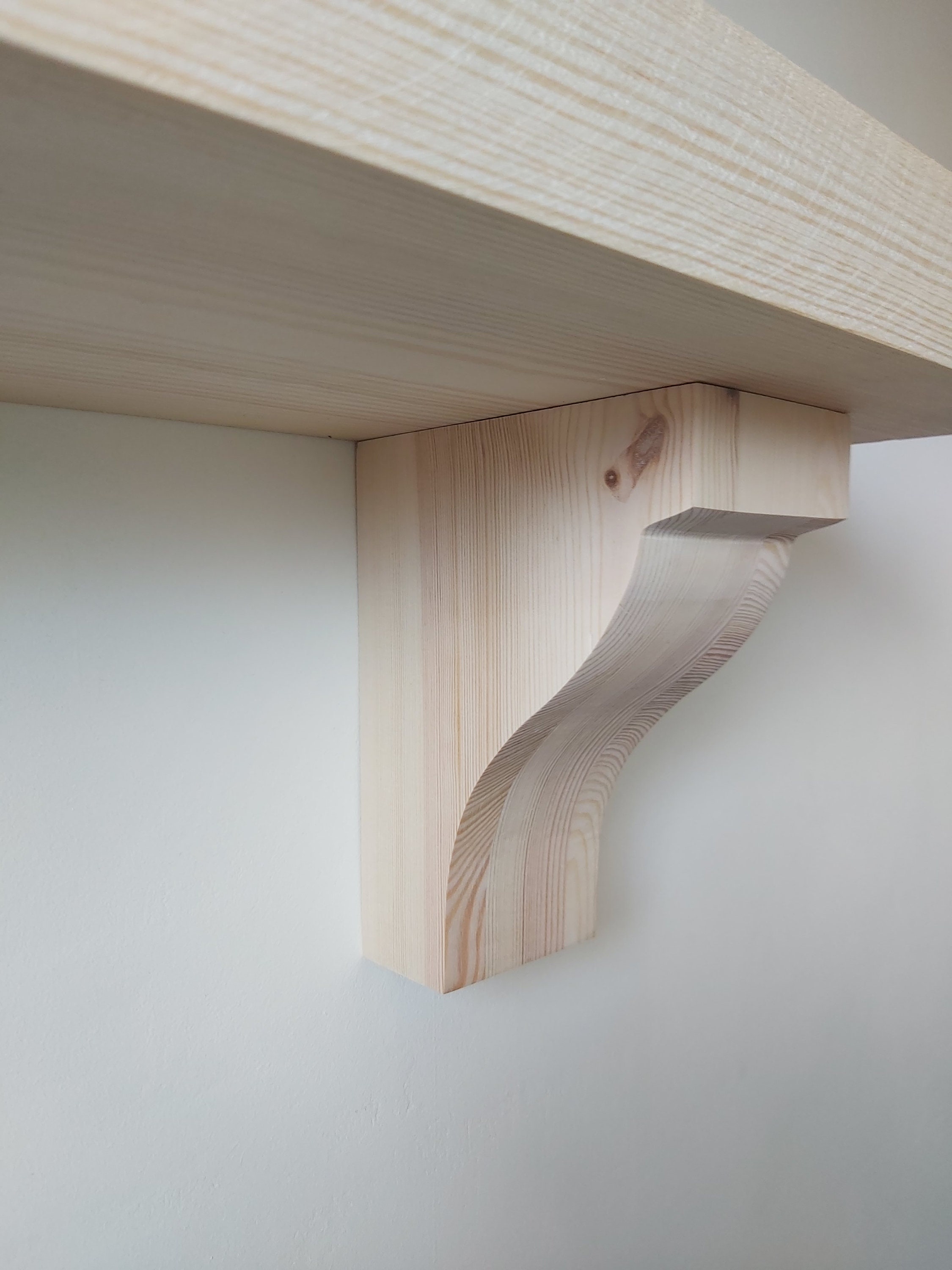 One Pair Solid Wooden Brackets, Shelf Bracket, Handmade, H 19.5 Cm, D ...