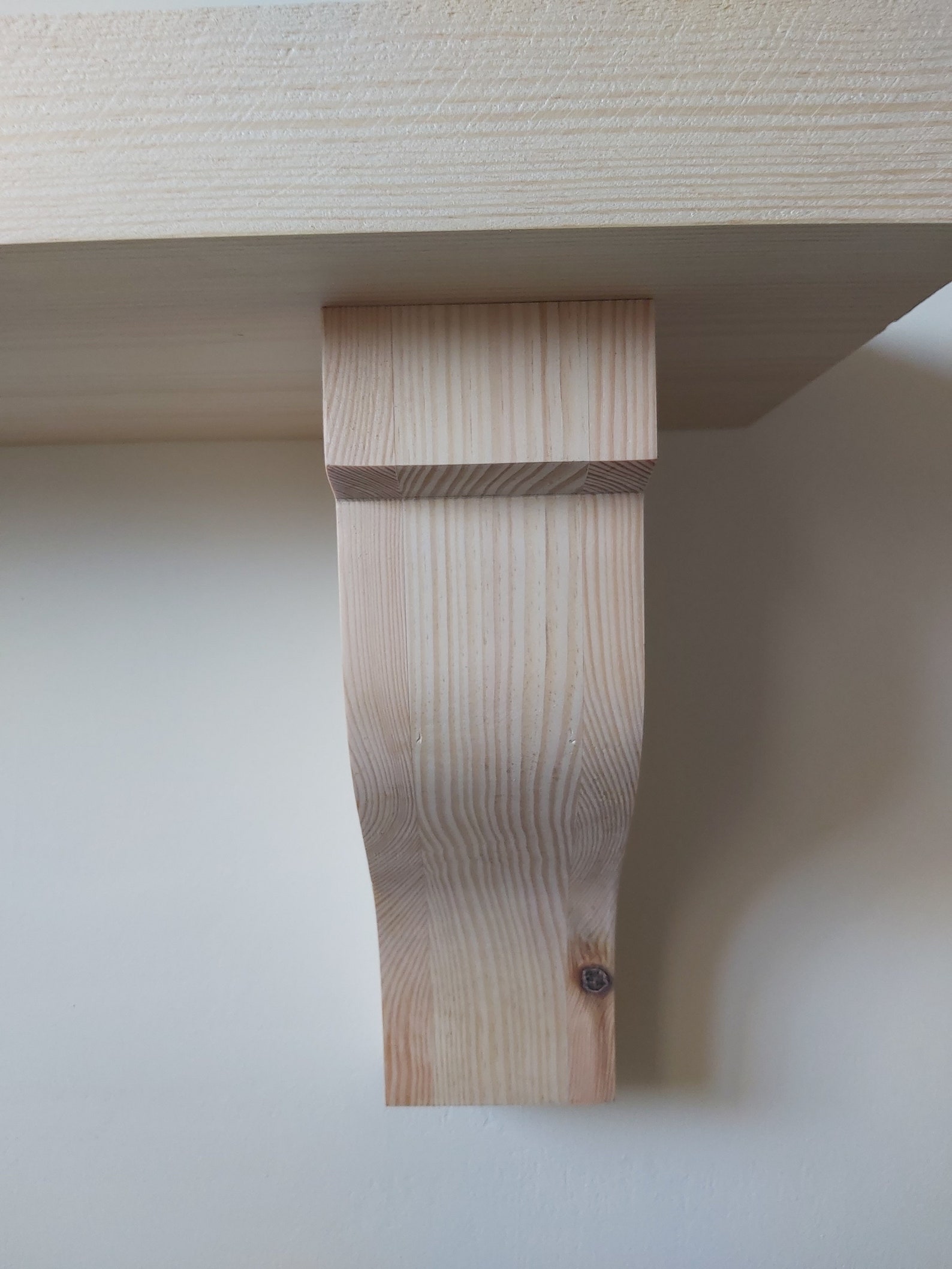 One Pair Solid Wooden Brackets, Shelf Bracket, Handmade - Etsy