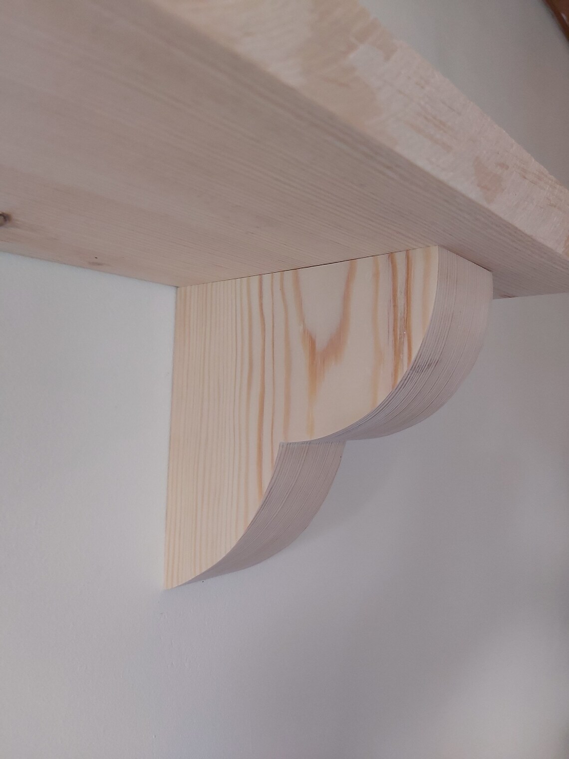 Wood Brackets 2x Handmade Massive Pine Unfinished Brackets - Etsy