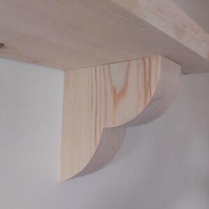 Wood Brackets 2x, Handmade Massive Pine Unfinished Brackets - Etsy