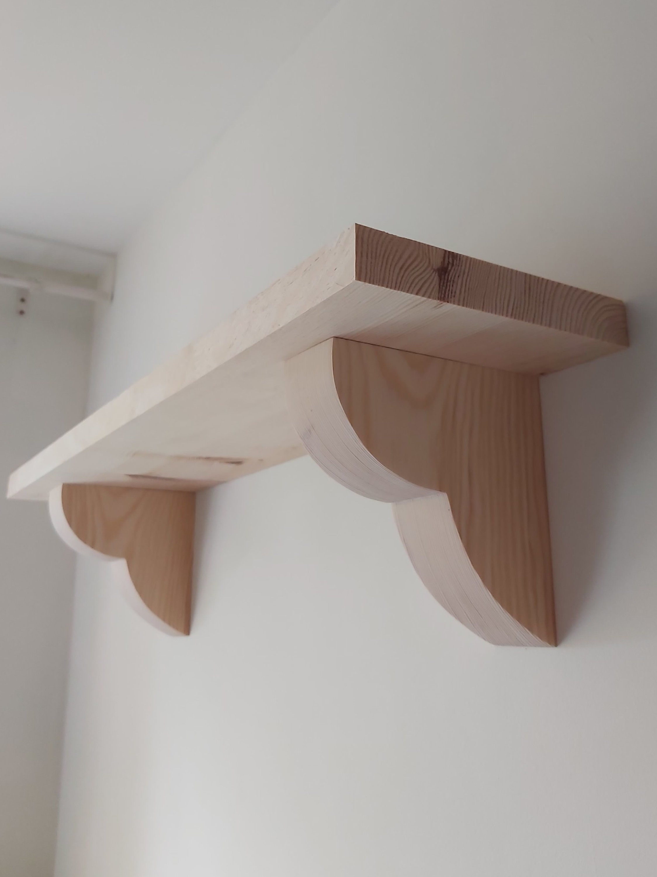 Wood Brackets 2x, Handmade Massive Pine Unfinished Brackets - Etsy