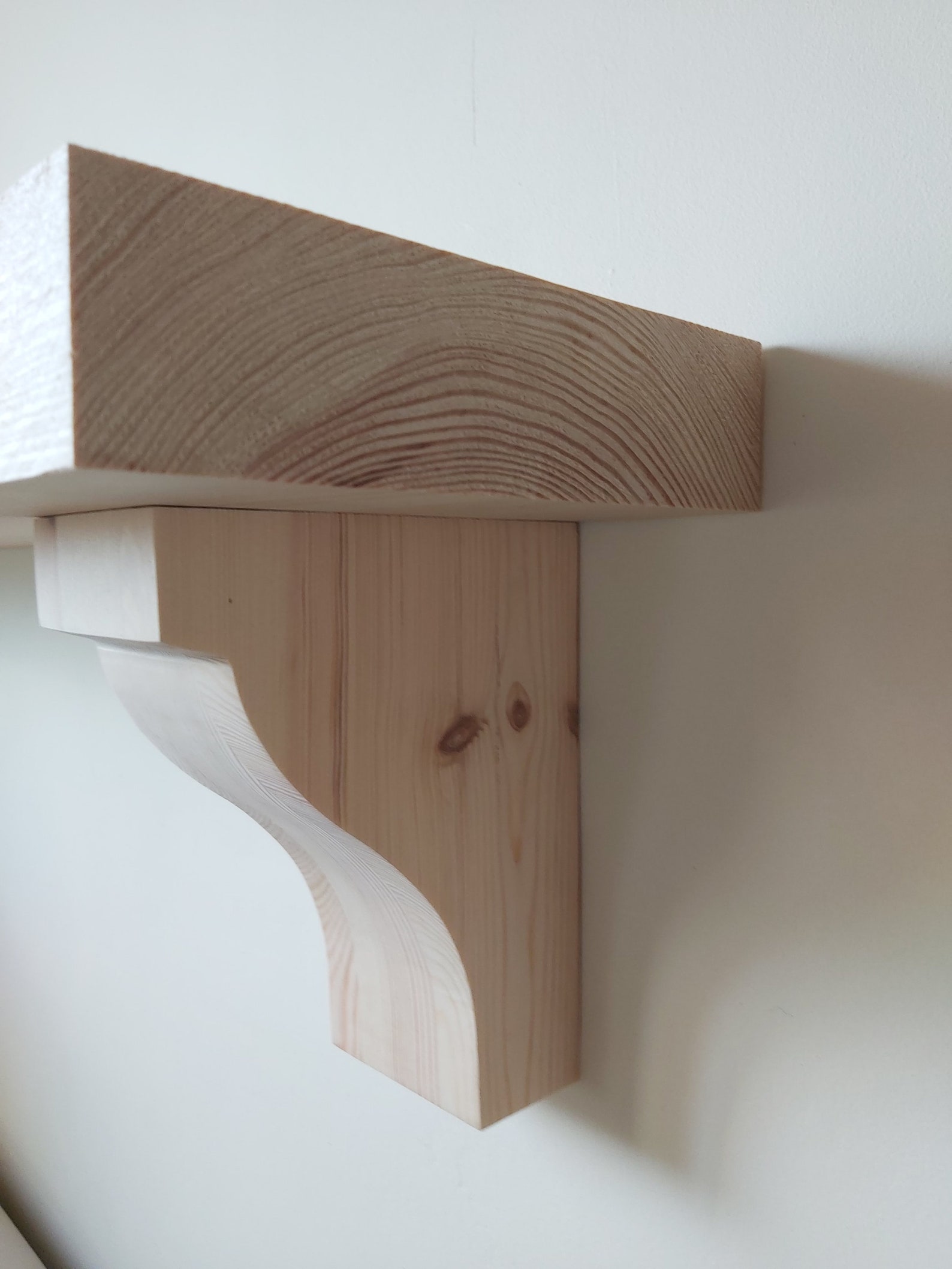 Handmade Pine Wooden Shelf Brackets, Solid Wood, Pair - Etsy
