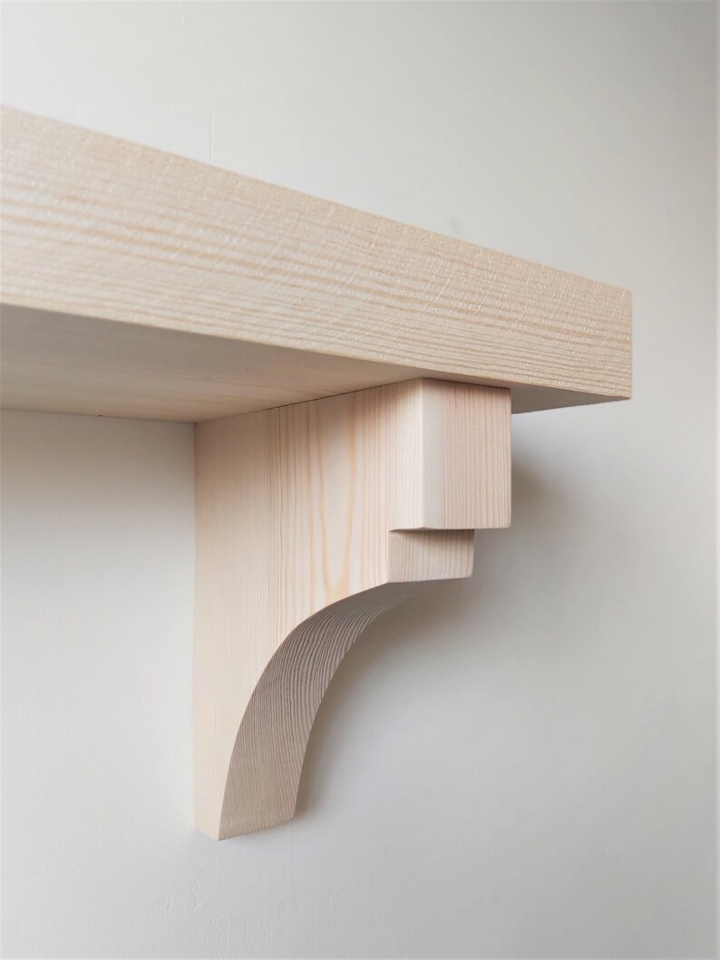 Wood Brackets 2x, Handmade Massive Pine Unfinished Brackets - Etsy