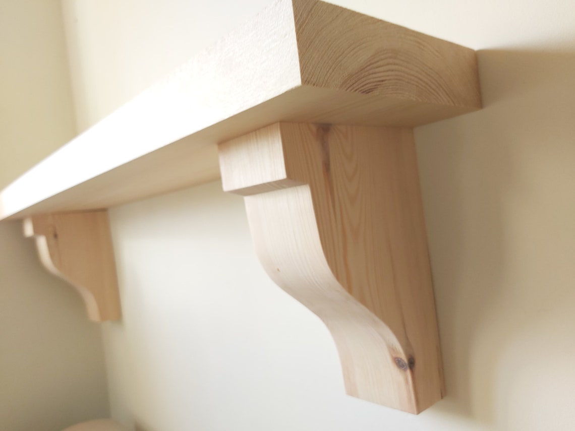 One Pair Solid Wooden Brackets, Shelf Bracket, Handmade - Etsy UK