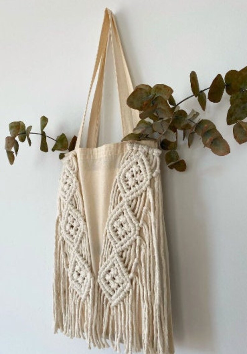 Bohemia Sytle Bag, Boho Bag, Cream Macrame Bag, Macrame Bag,tassel Bag ...