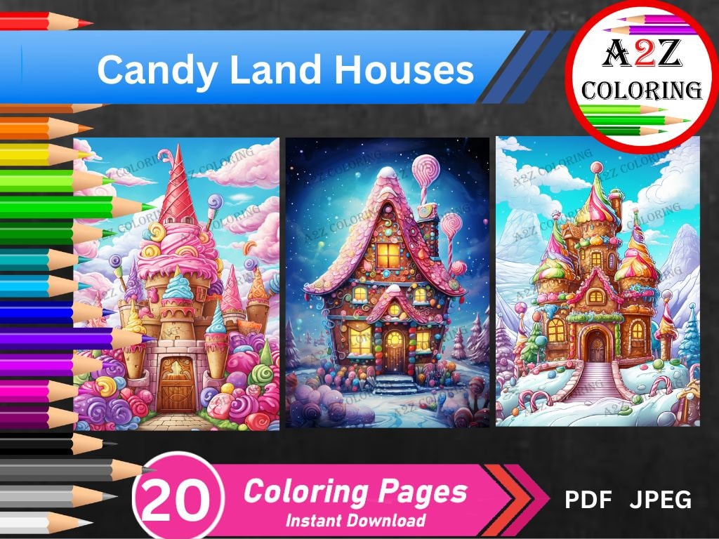 Candy Castle Coloring Page