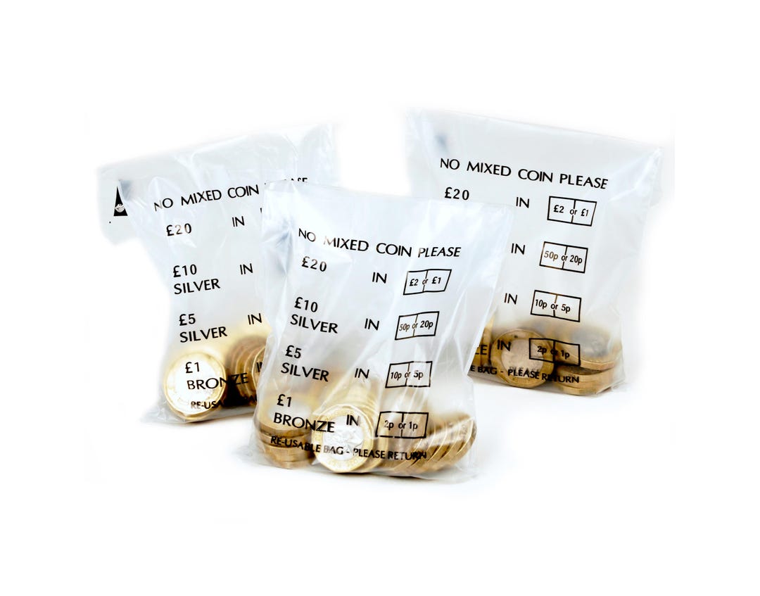 Plastic Coin/ Money Bags - Multi-denomination Money Storage - Etsy UK