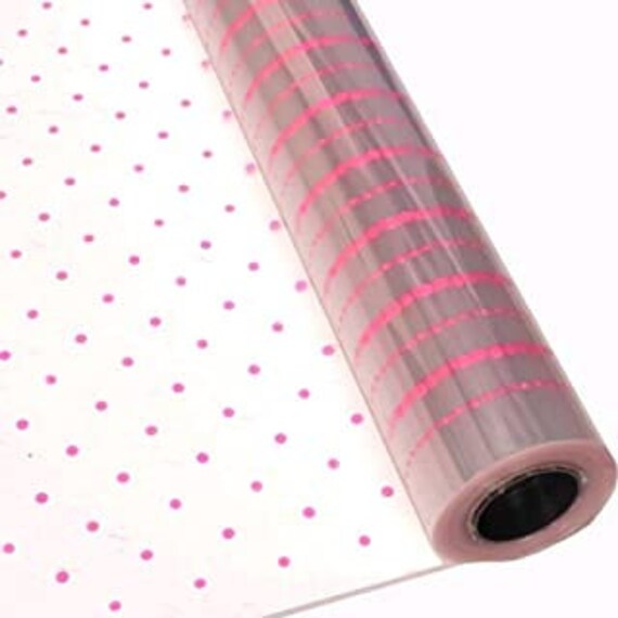 Cellophane Florist / Gift Wrap Pink Dot - Etsy UK