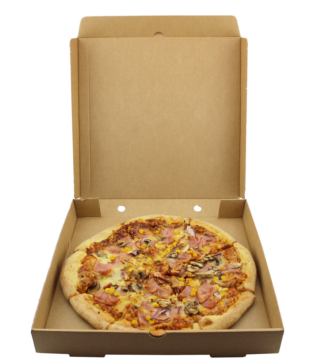 Cardboard Boxes Pizza / Takeaway Box With Rear Vent Holes - Etsy