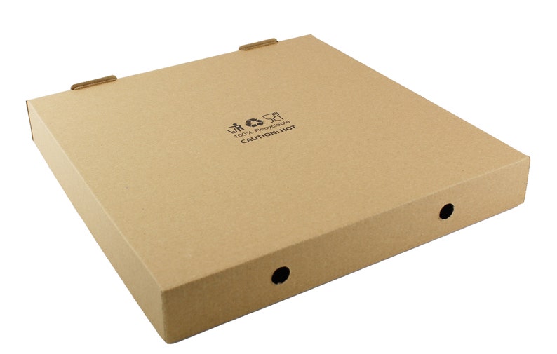 Cardboard Boxes Pizza / Takeaway Box With Rear Vent Holes - Etsy UK