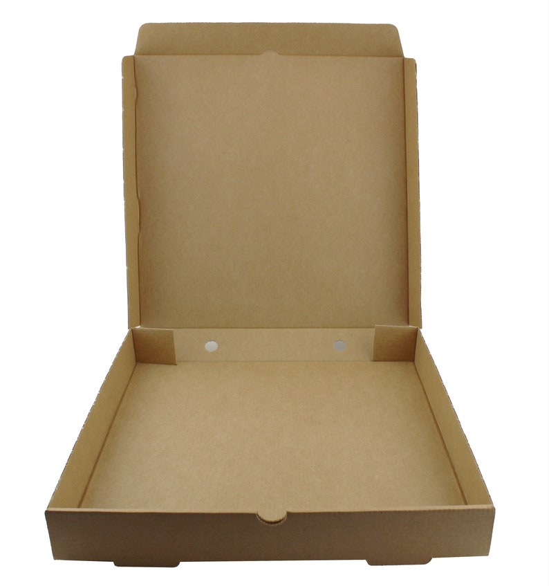 Cardboard Boxes Pizza / Takeaway Box With Rear Vent Holes - Etsy UK