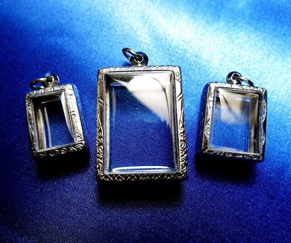 Shadow Box Pendants Engraved Display Case Botanical - Etsy