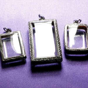 Shadow Box Pendants, Bead Box, Engraved Case, Botanical Pendants, Resin ...