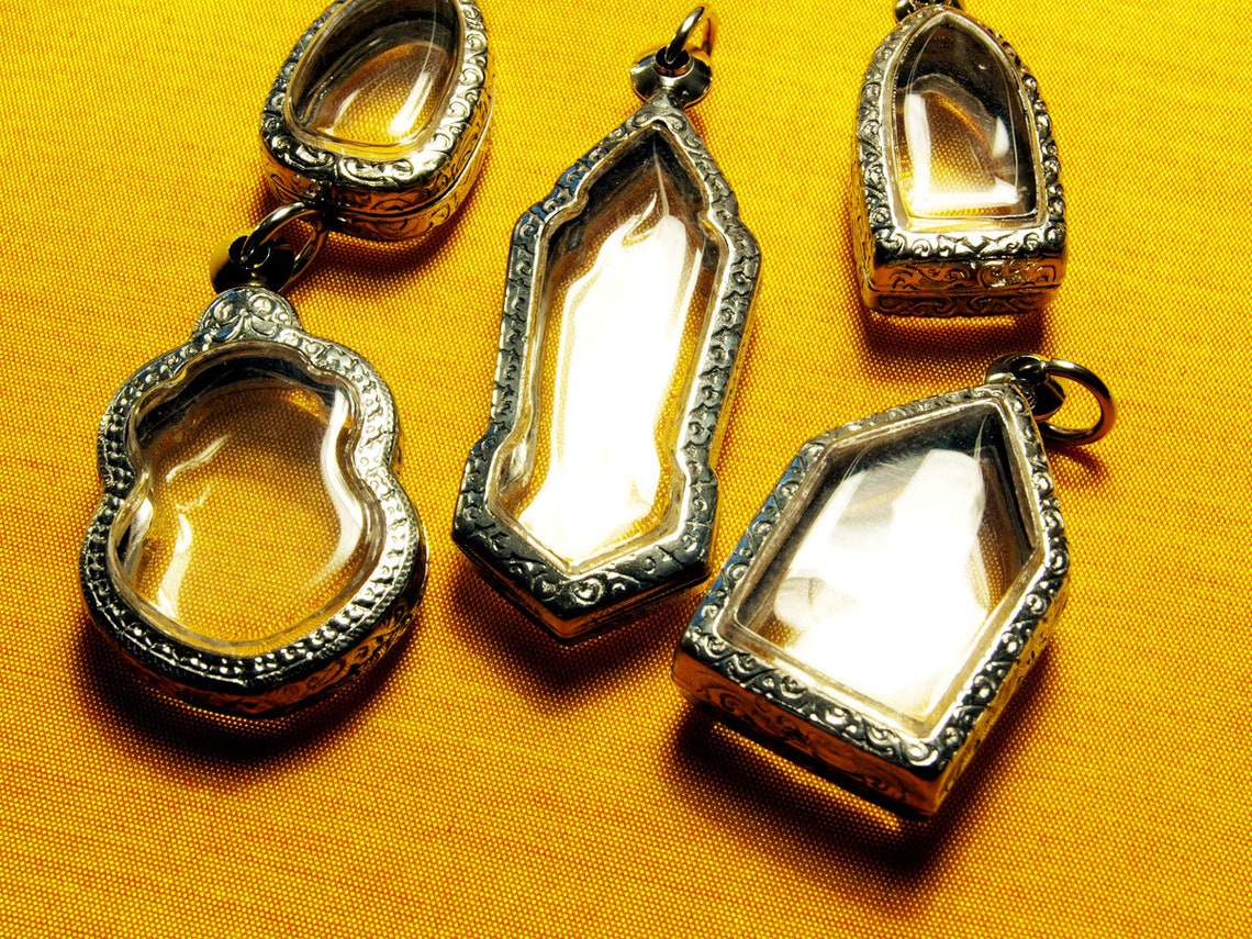 Shadow Box Pendants Terrarium Engraved Necklace Trays Clear | Etsy