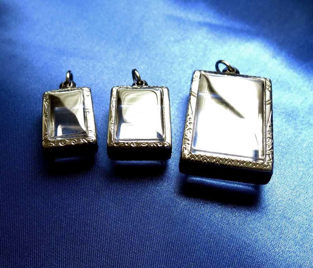 Shadow Box Pendants Engraved Display Case Botanical - Etsy