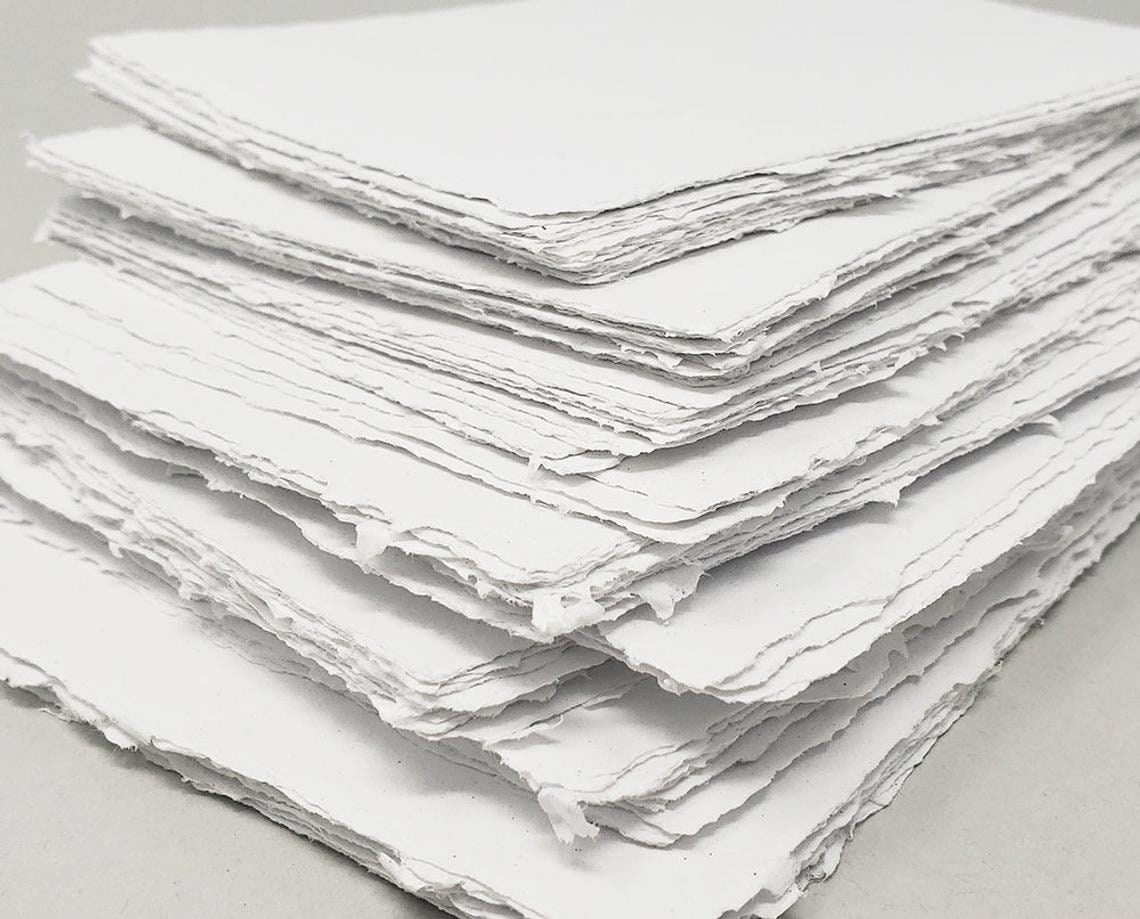 Handmade Paper Sheets Deckled Edge Thick 200 GSM Acid Free - Etsy