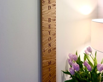 Personalised Wooden Height Chart Ruler, Wooden Height Chart, Children's ...