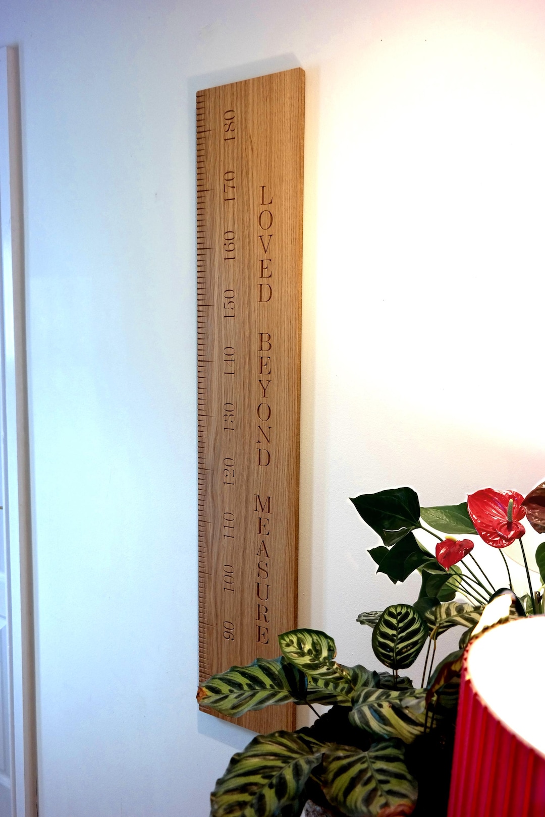Personalised Wooden Height Chart Ruler, Wooden Height Chart, Children's ...