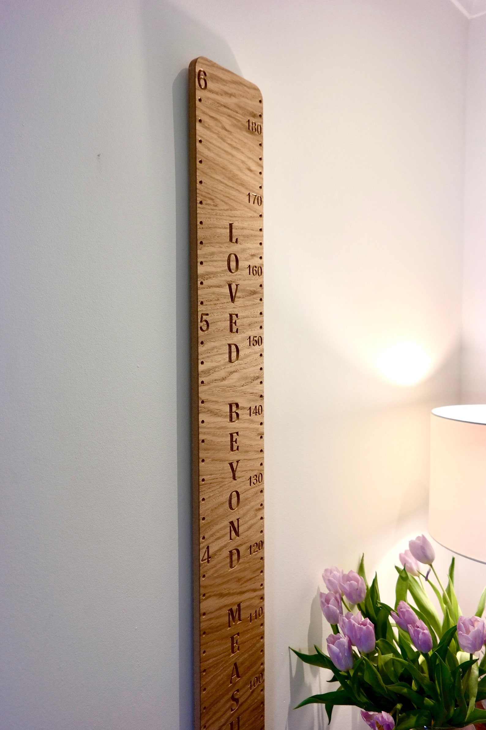 Personalised Wooden Height Chart Ruler, Wooden Height Chart, Children's ...
