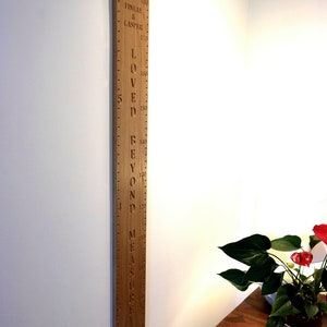 Personalised Wooden Height Chart Ruler, Wooden Height Chart, Children's ...