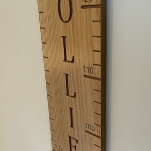 Personalised Wooden Height Chart Ruler, Wooden Height Chart, Children's ...