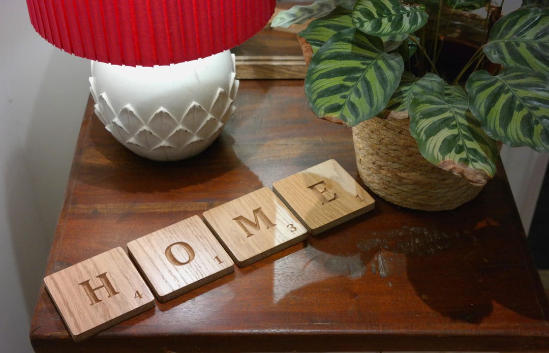 Scrabble Wall Art, Big Scrabble Letters, Oak Scrabble, Scrabble Tiles ...