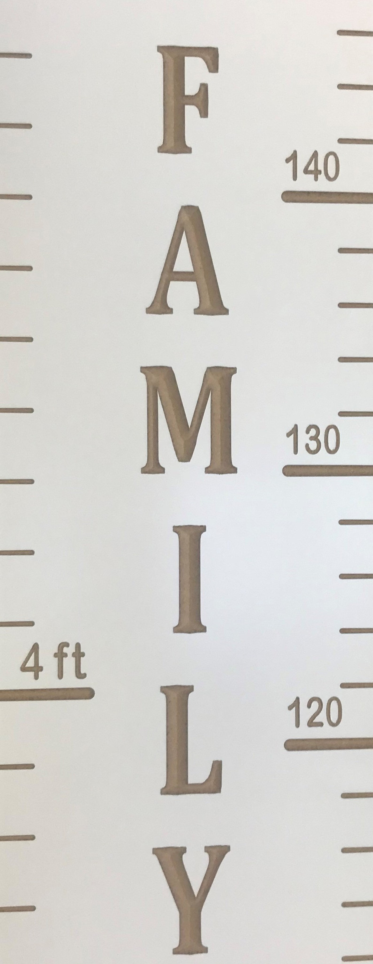 Personalised White Height Chart Ruler, Wooden Height Chart, Children's ...