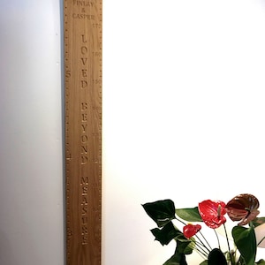 Personalised Wooden Height Chart Ruler, Wooden Height Chart, Children's ...