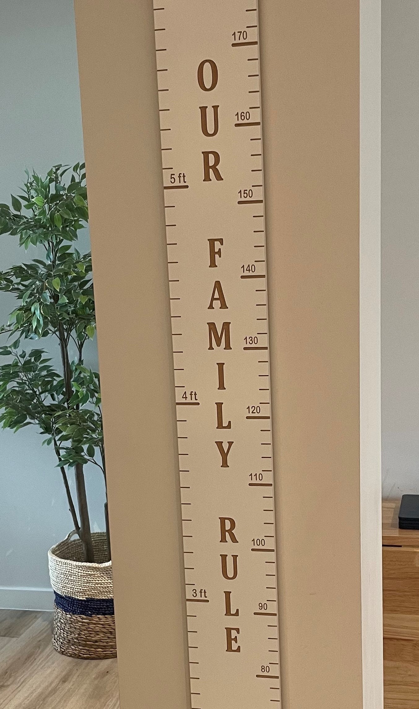 Personalised White Height Chart Ruler, Wooden Height Chart, Children's ...