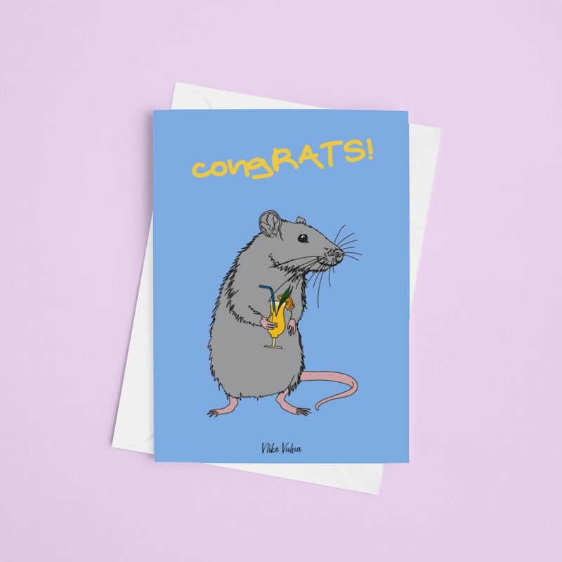 Rat Card - Etsy