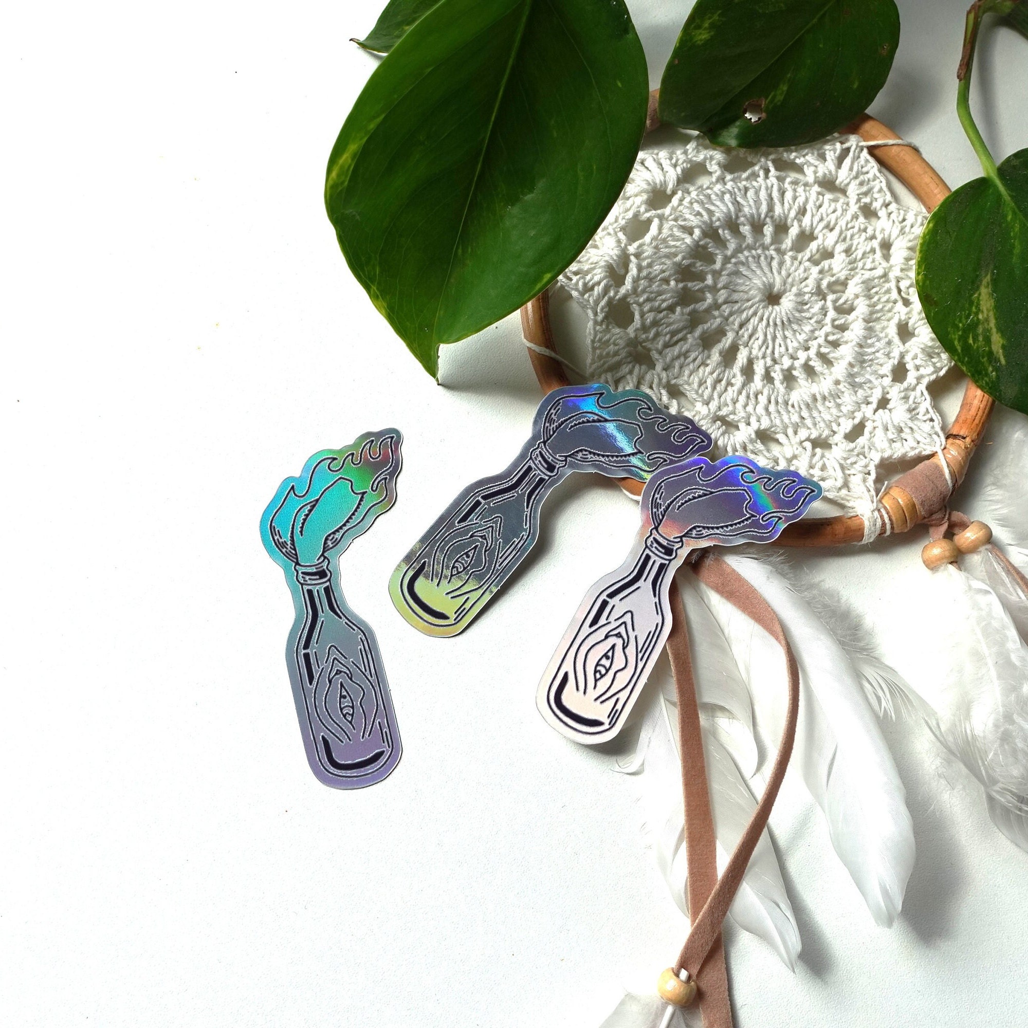 Holographic Molotov Vulva Sticker Molotov Cocktail Holo - Etsy