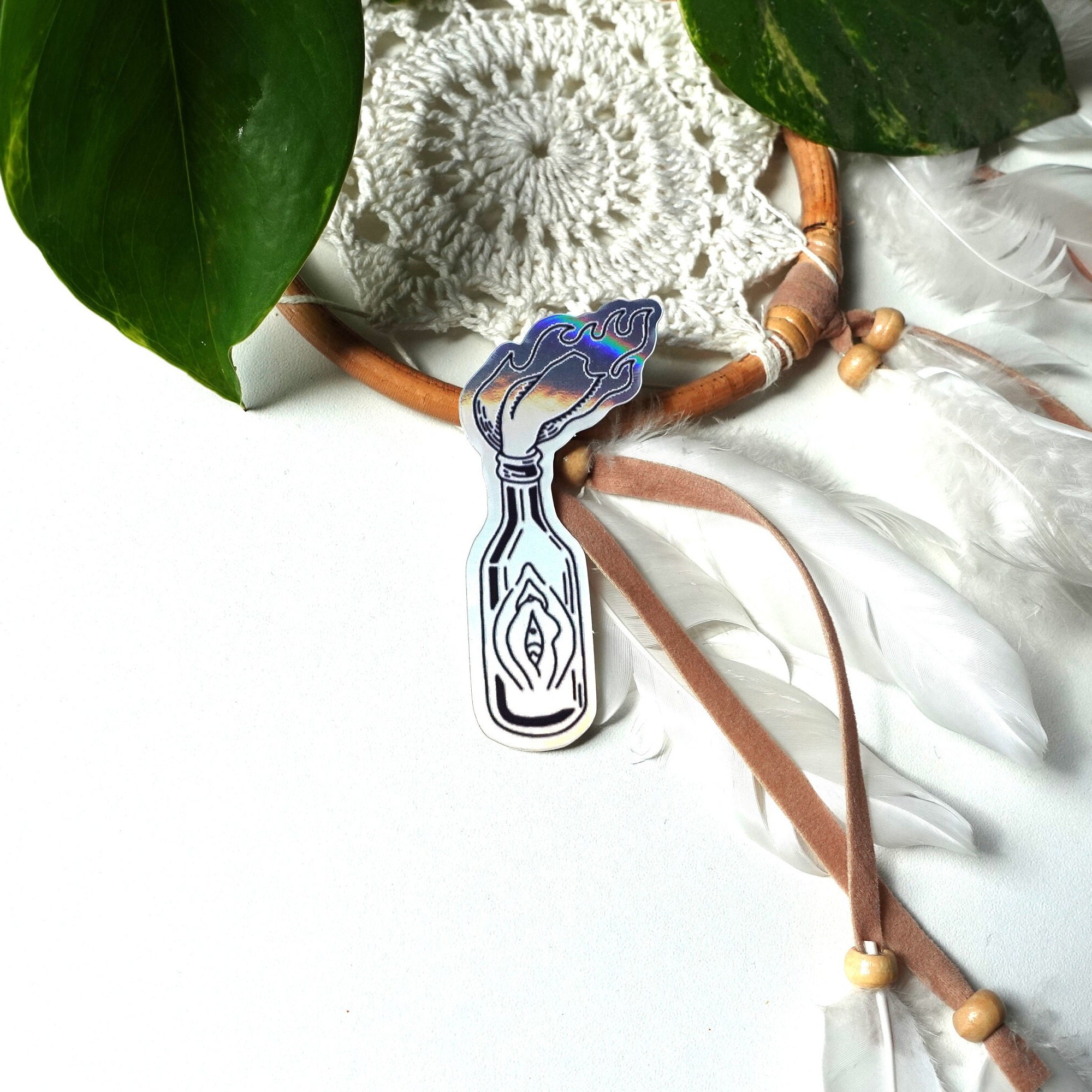 Holographic Molotov Vulva Sticker Molotov Cocktail Holo - Etsy