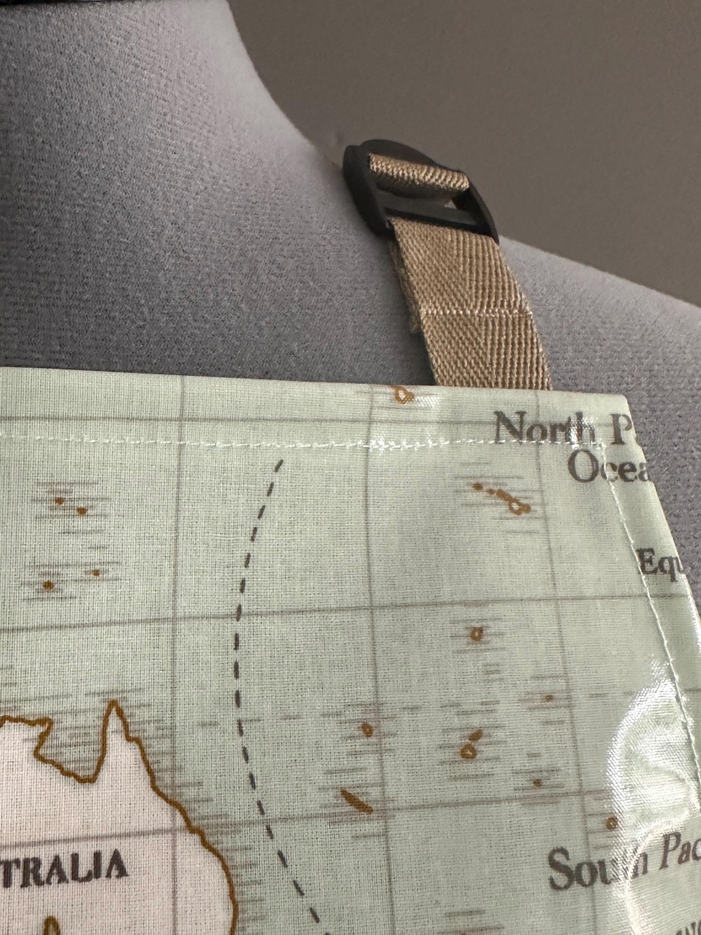 Wipeable World Map PVC Apron - Etsy