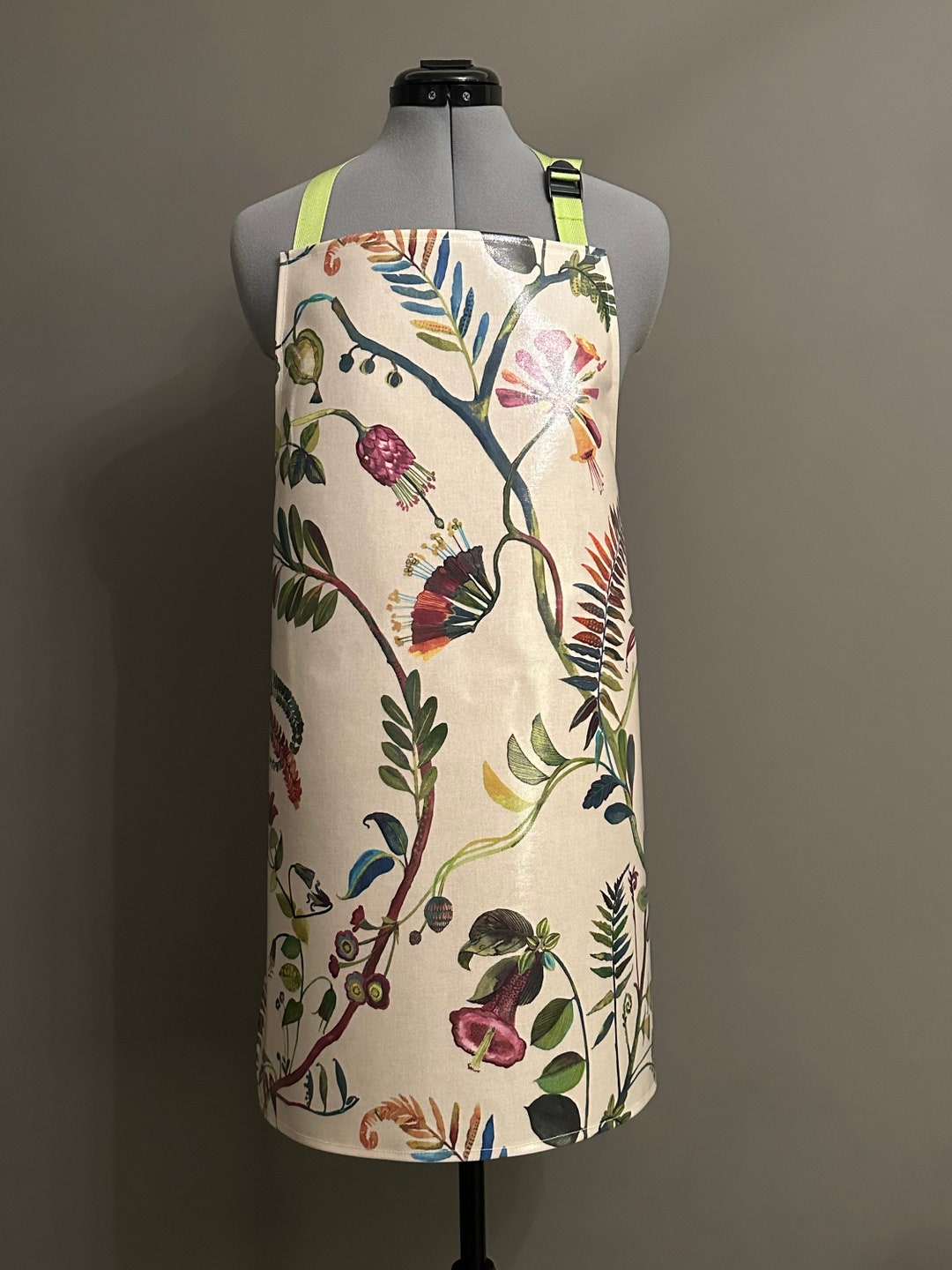 Wipeable Tropical Foliage Design Apron - Etsy