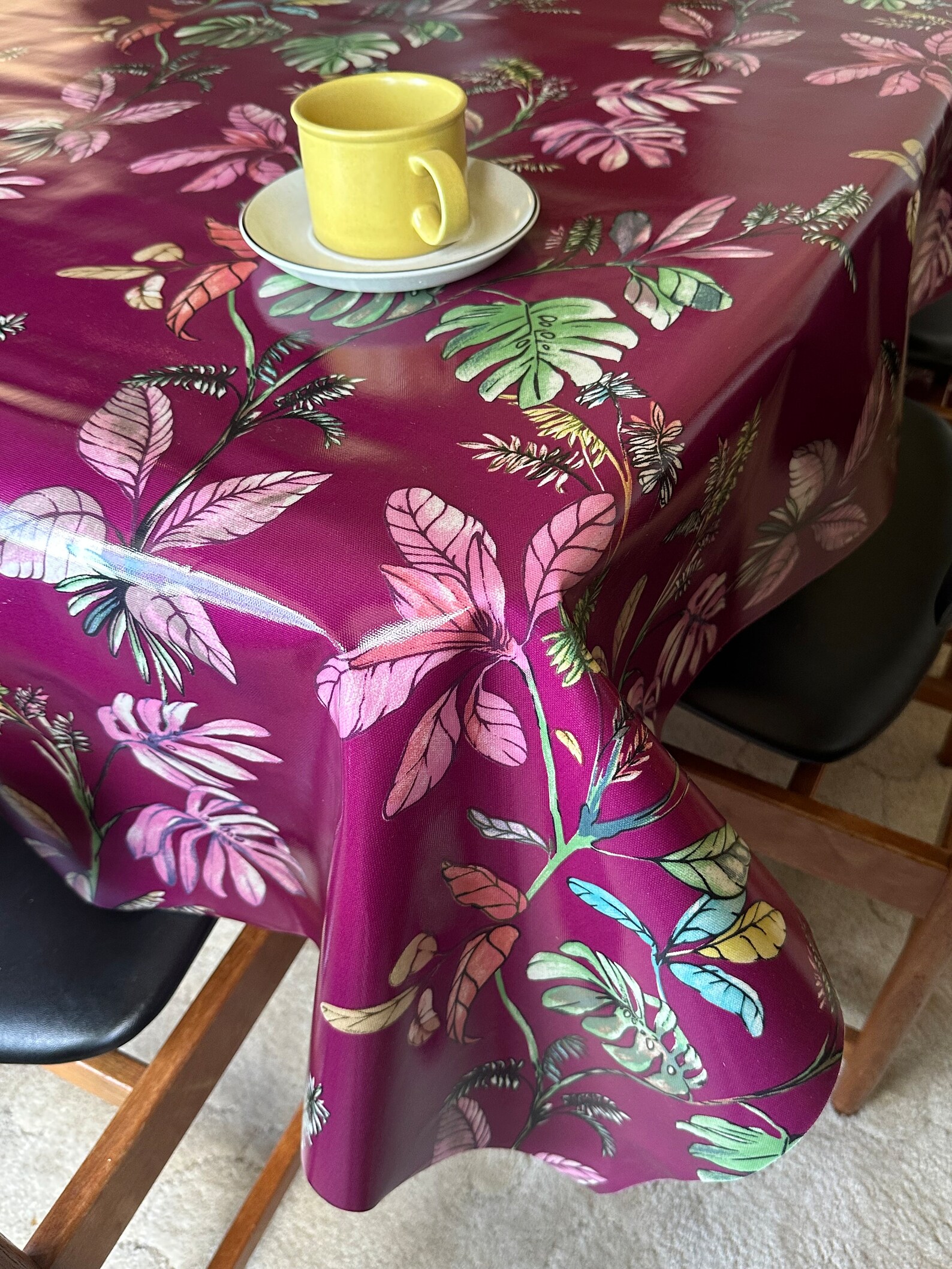 Wipeable Tropical Design PVC Tablecloth - Etsy