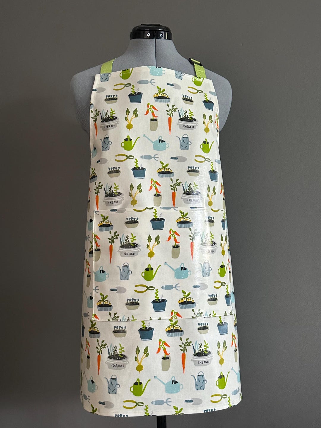 Wipeable Gardening Design PVC Apron - Etsy UK