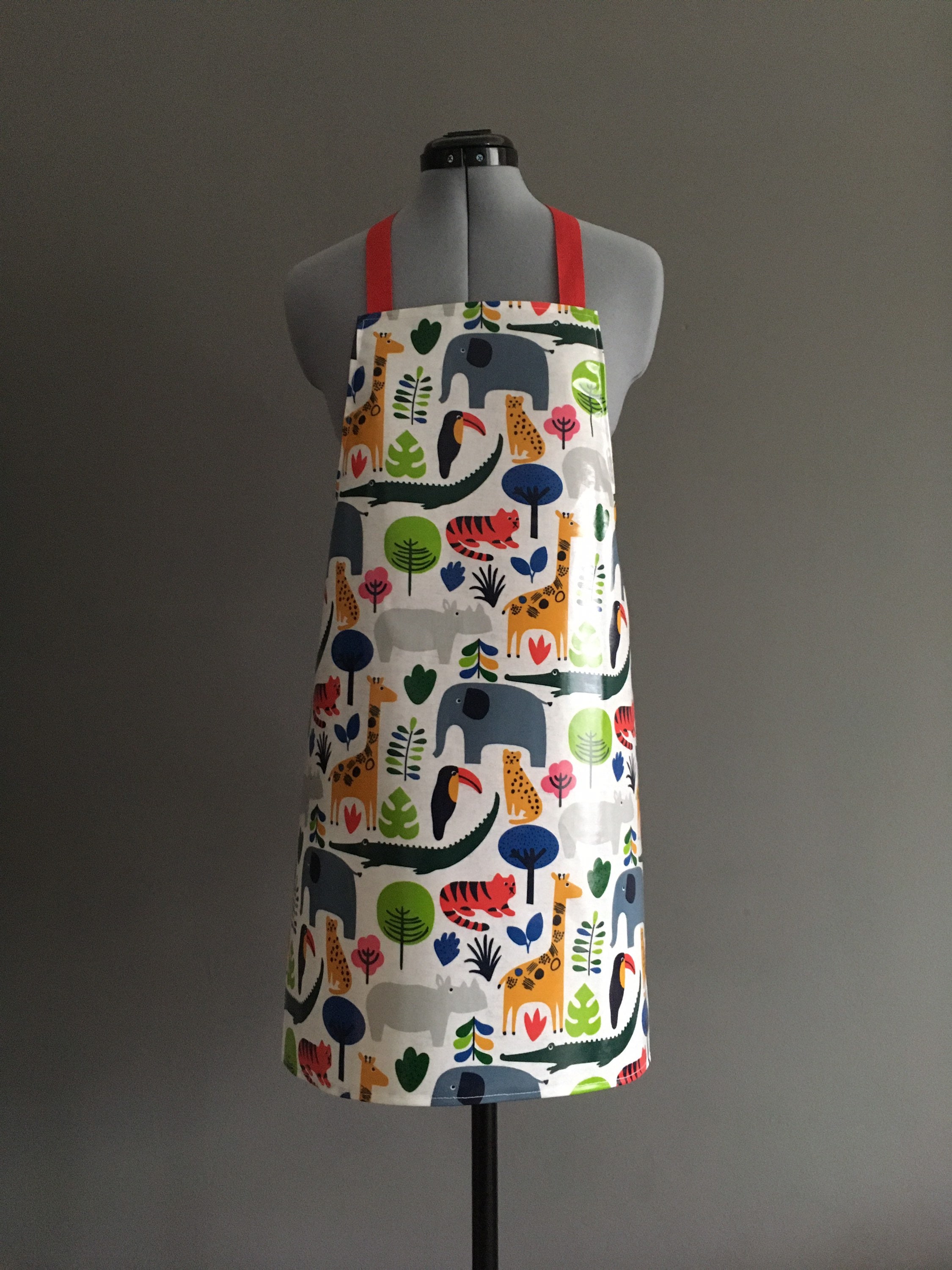 Wipeable Scandi Animal Apron - Etsy
