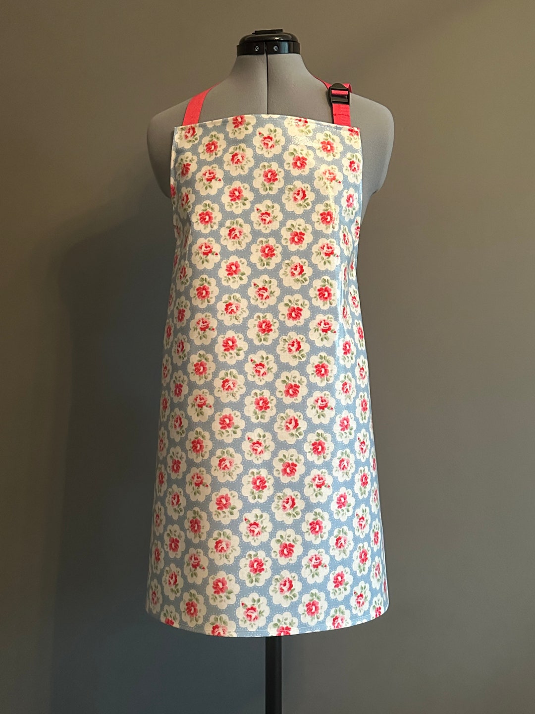 Wipeable Provence Rose Design PVC Apron - Etsy