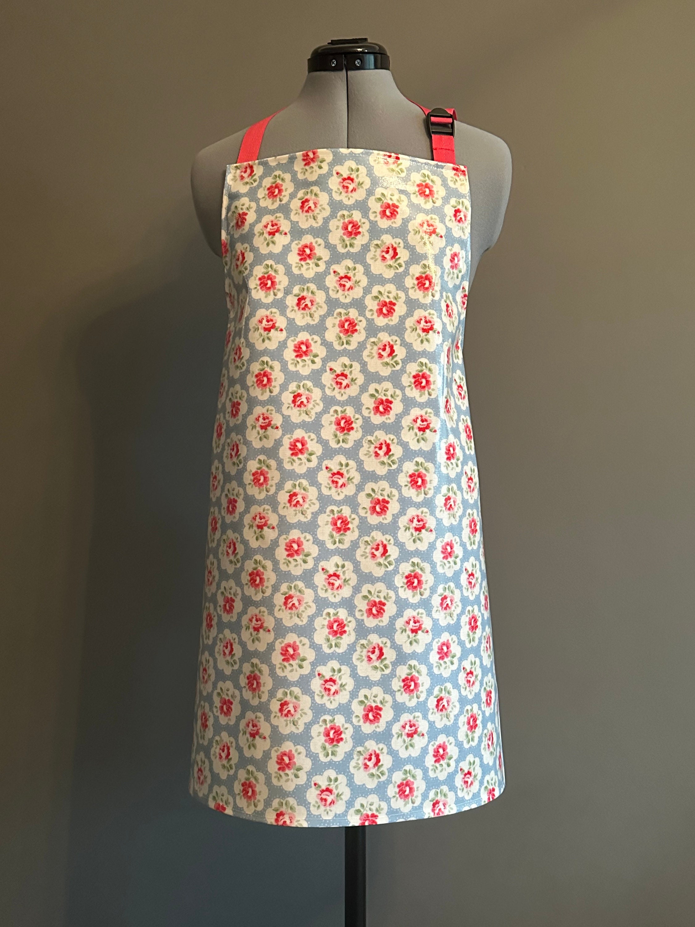 Wipeable Provence Rose Design PVC Apron - Etsy