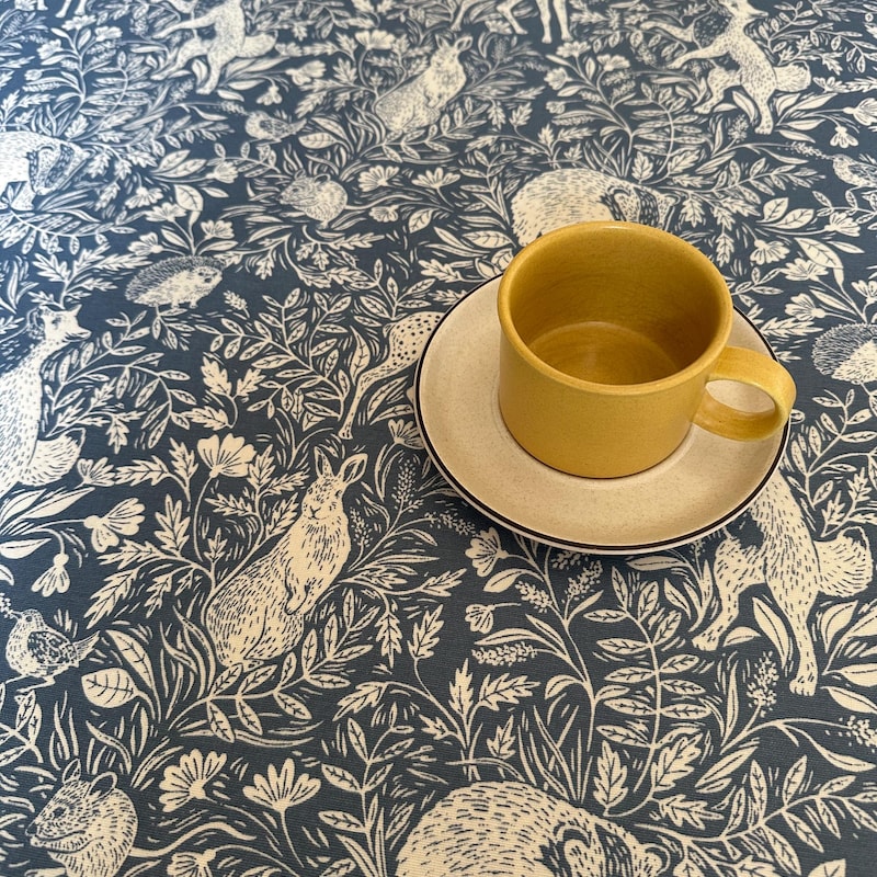 Blue Wipeable Table Cloths - Etsy UK