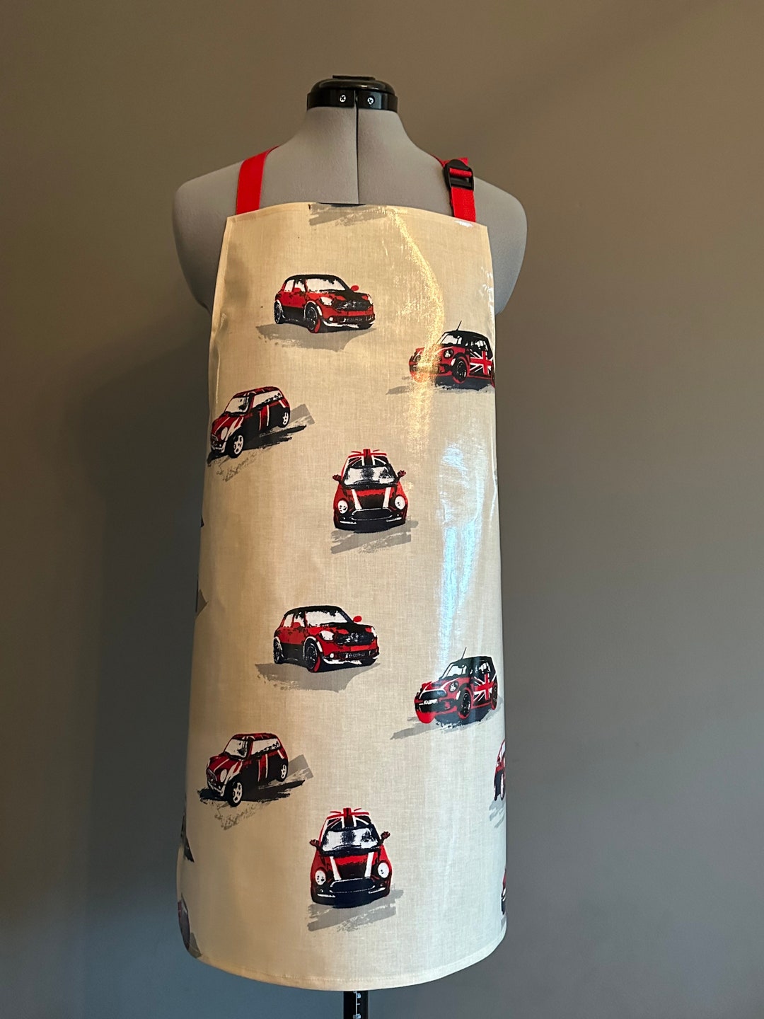 Wipeable Red Mini Apron - Etsy