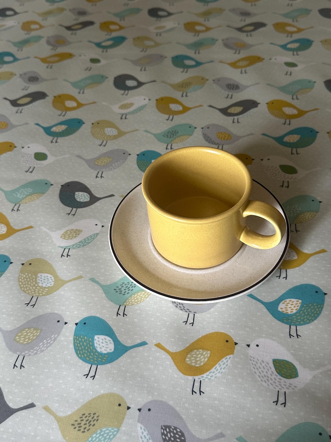 Wipeable Scandi Bird Design Tablecloth - Etsy