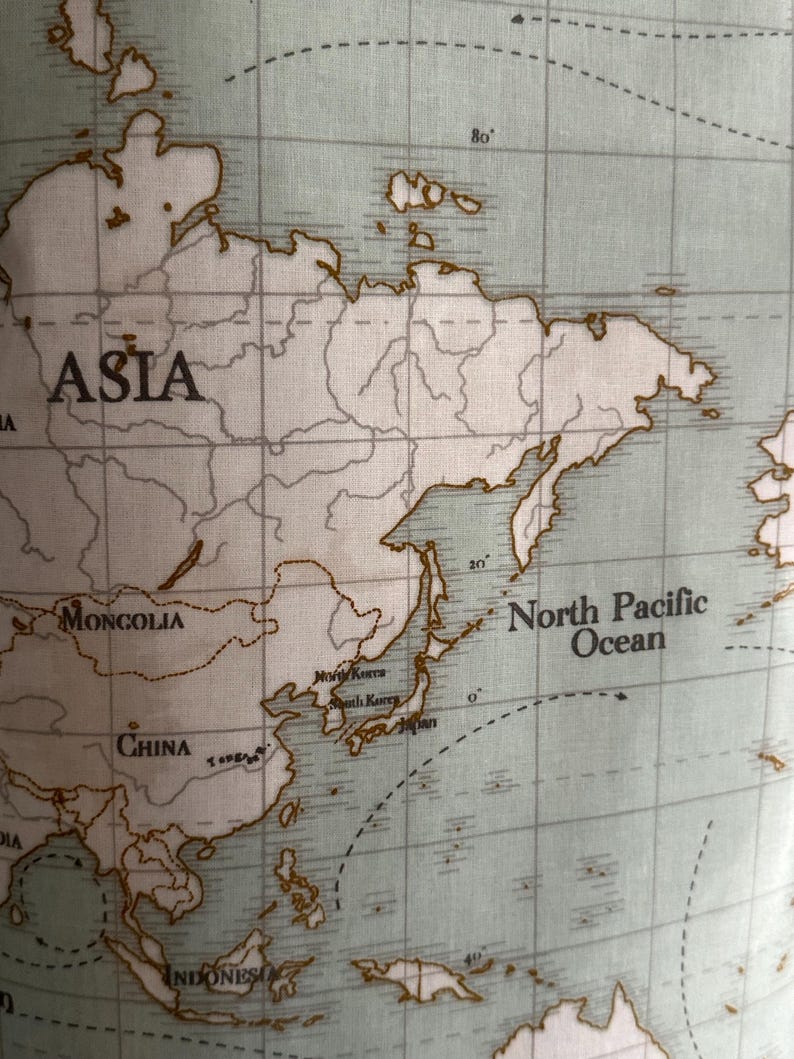 Wipeable World Map PVC Apron - Etsy