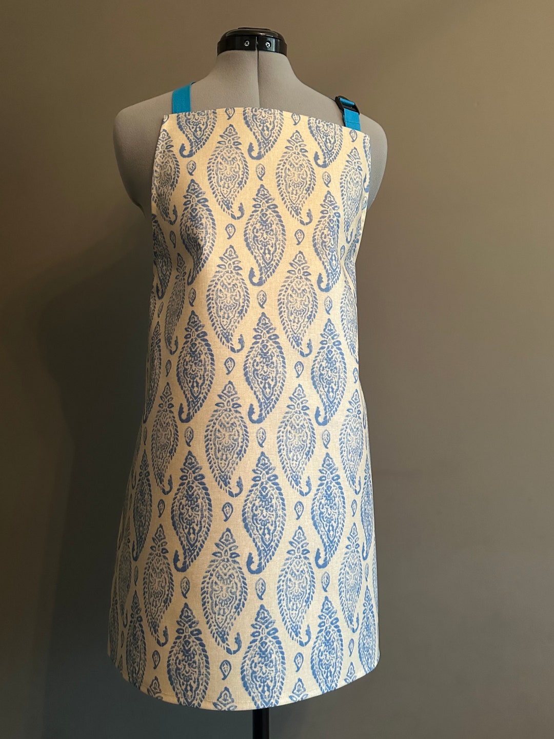 Wipeable Indian Paisley PVC Apron - Etsy