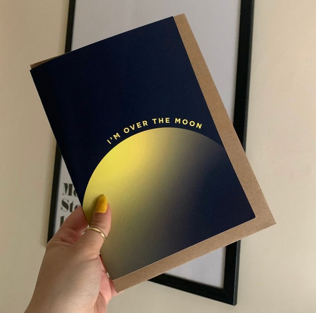 Im Over the Moon Card - Etsy